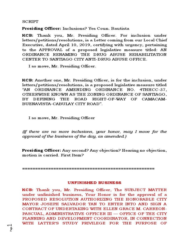 Script 2019 April 10 Amended | PDF | Academic Degree | Test (Assessment)