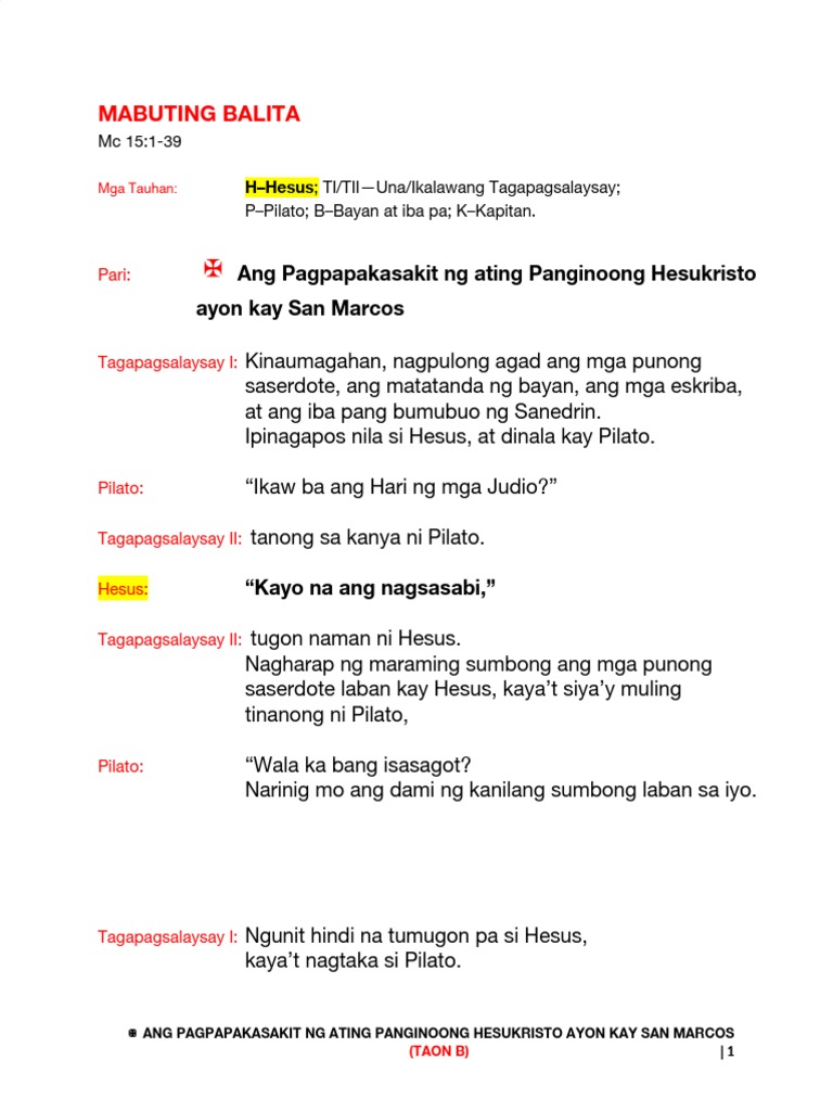 Mabuting Balita | PDF