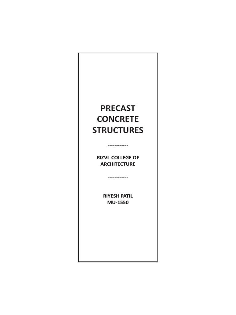 Precast Report - Riyesh Patil | PDF | Precast Concrete | Prestressed ...