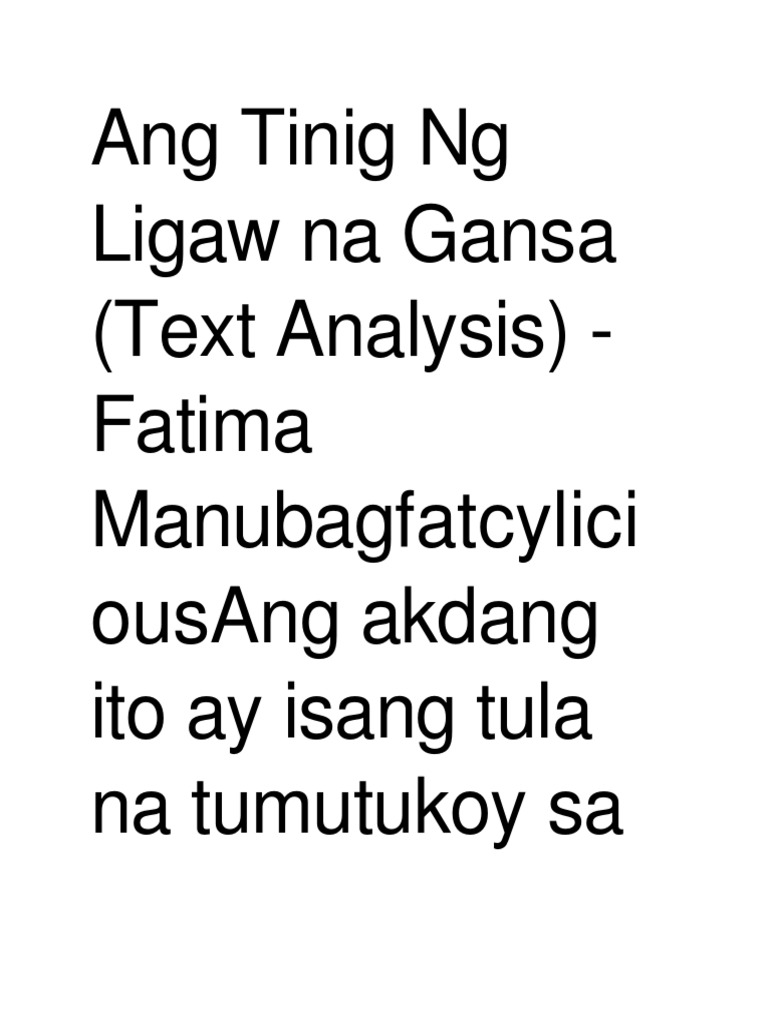 Ang Tinig NG Ligaw Na Gansa | PDF