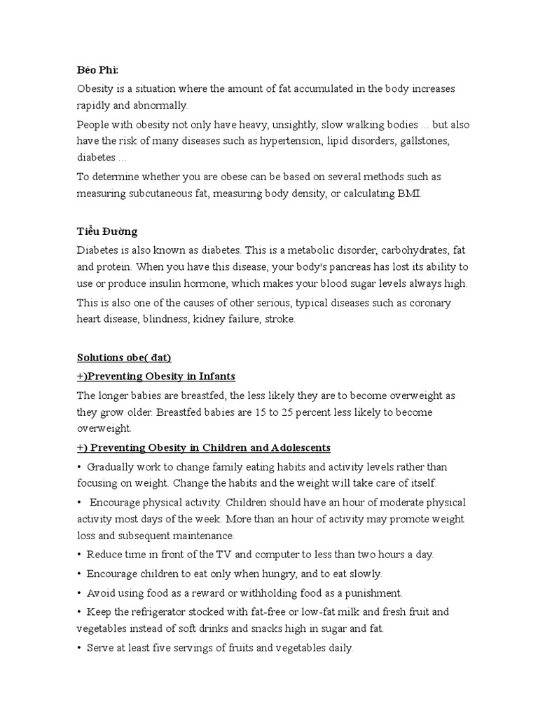 Béo Phì | PDF | Wellness