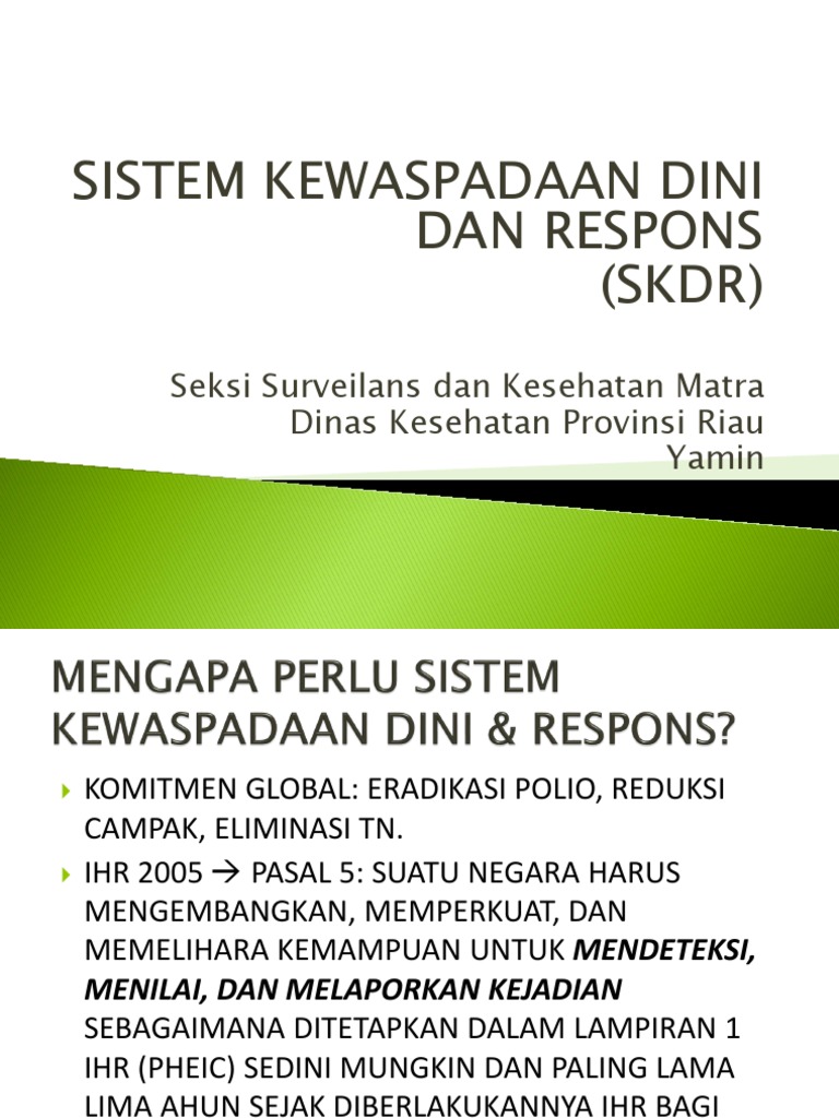 Konsep SKDR & Respons Edit Jadi | PDF