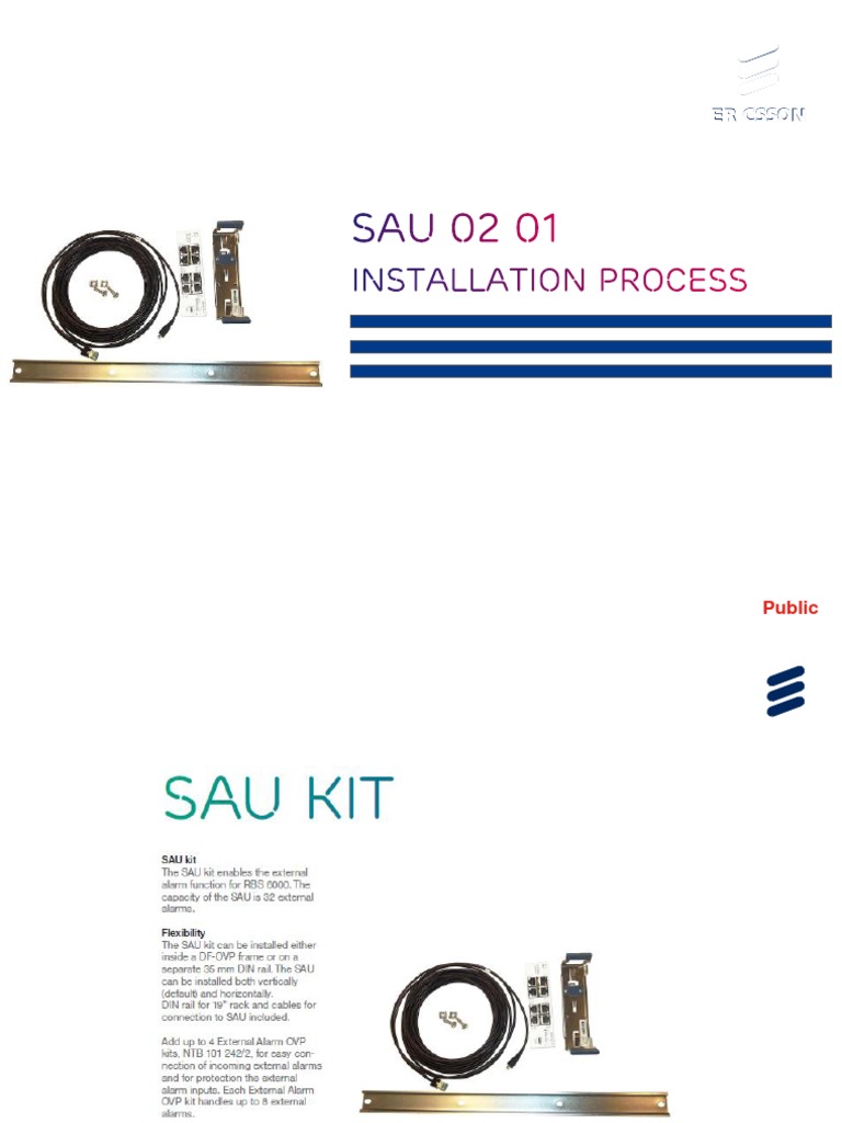 Alarm Installation With SAU02 | PDF | Manufactured Goods | Equipment