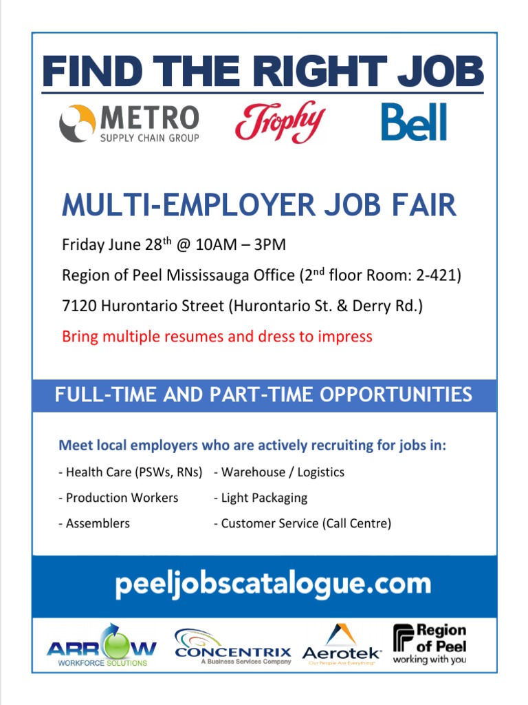 Multi-Employer Job Fair in Peel | PDF | Career & Growth