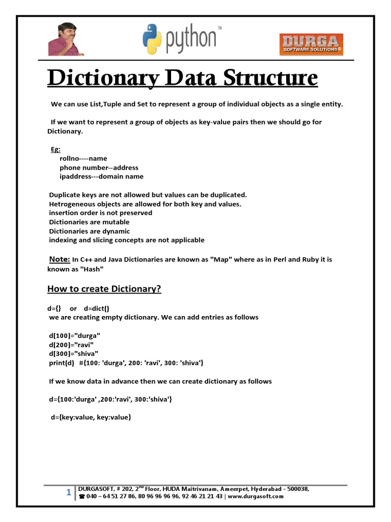 Dictionary Data Structure Computer Engineering Information Technology Management