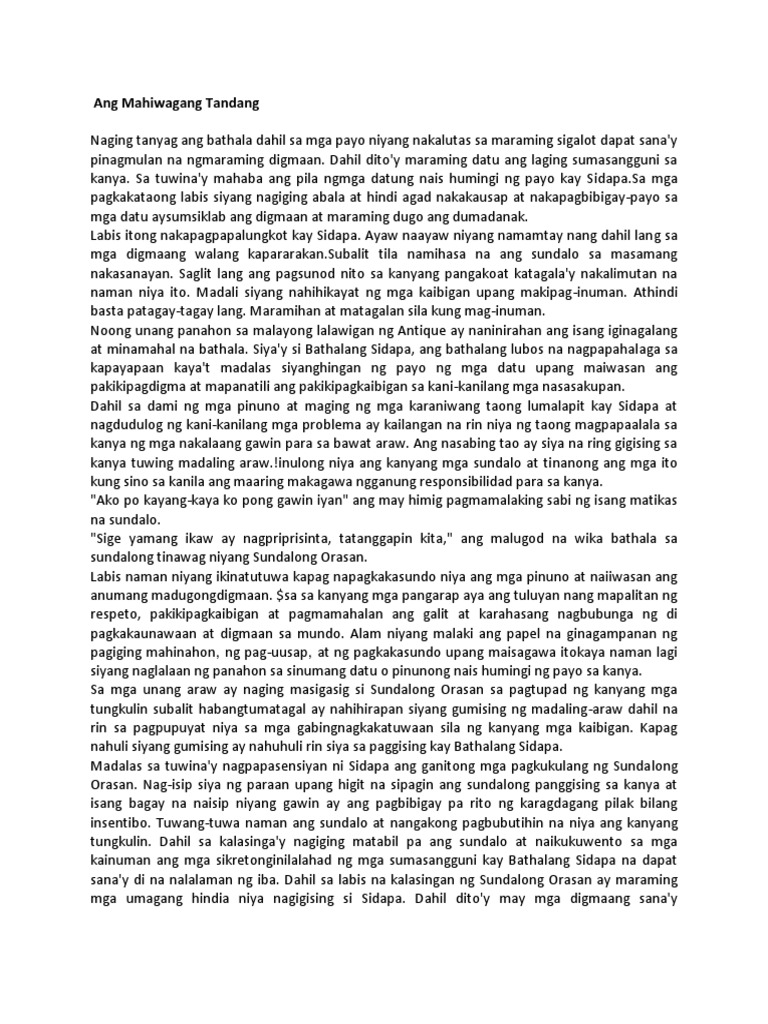 Ang Mahiwagang Tandang | PDF