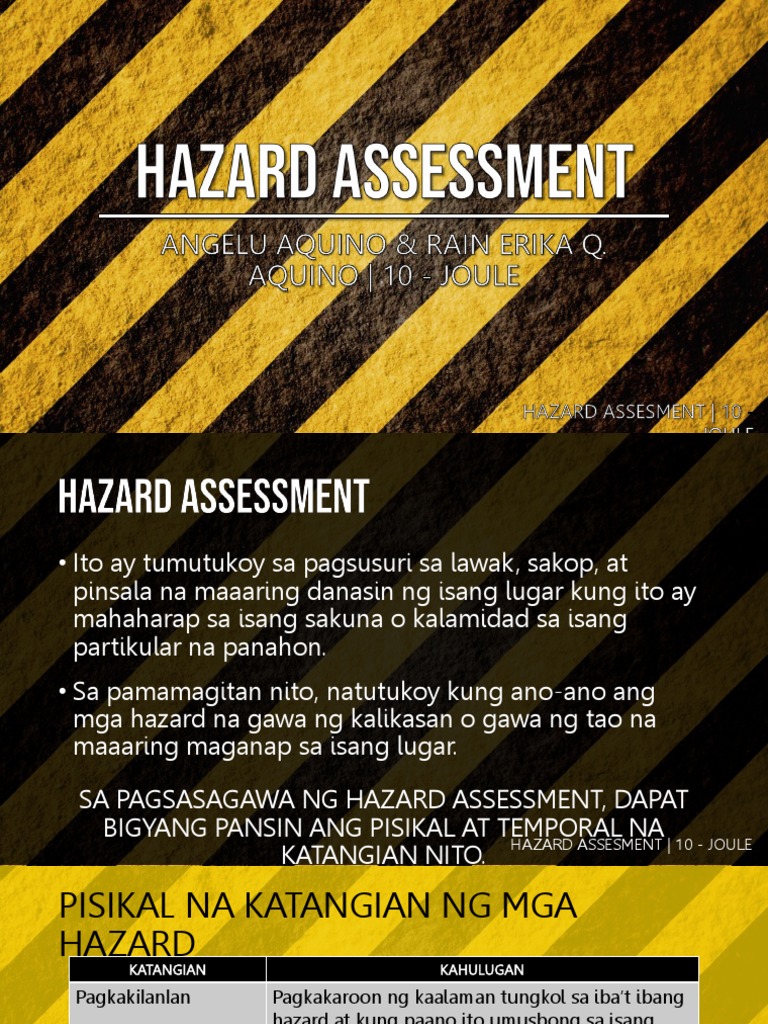 Hazard Assessment | PDF