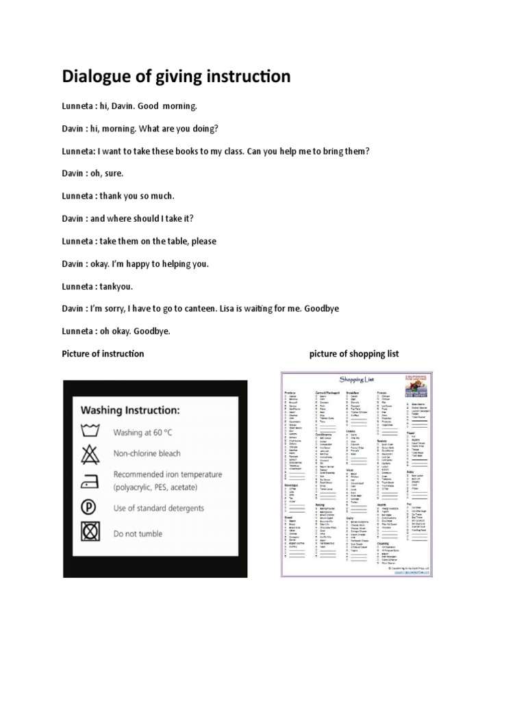 Dialogue of Giving Instruction | PDF | Language Arts & Discipline | Art
