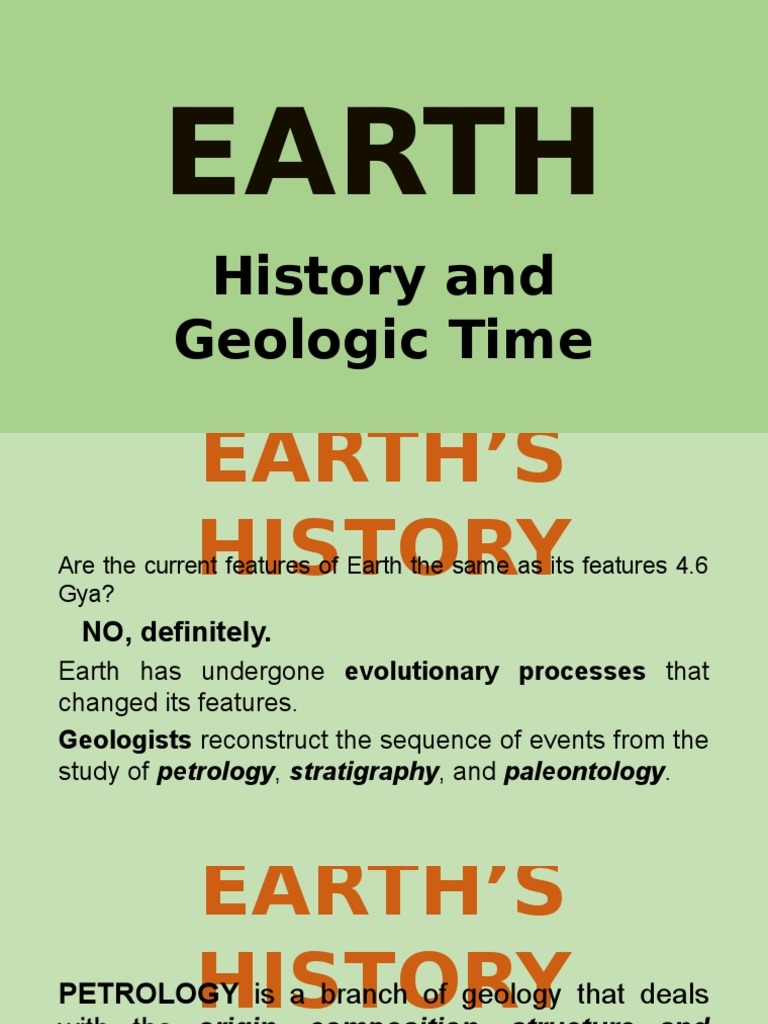 EARTH History and Geologic Time | PDF | Stratigraphy | Fossil