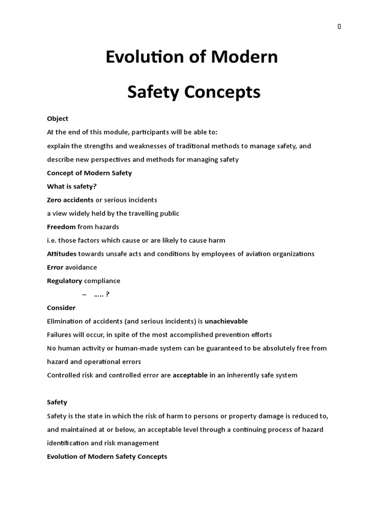 Evolution of Modern Safety Concepts: Tracing the Development of ...