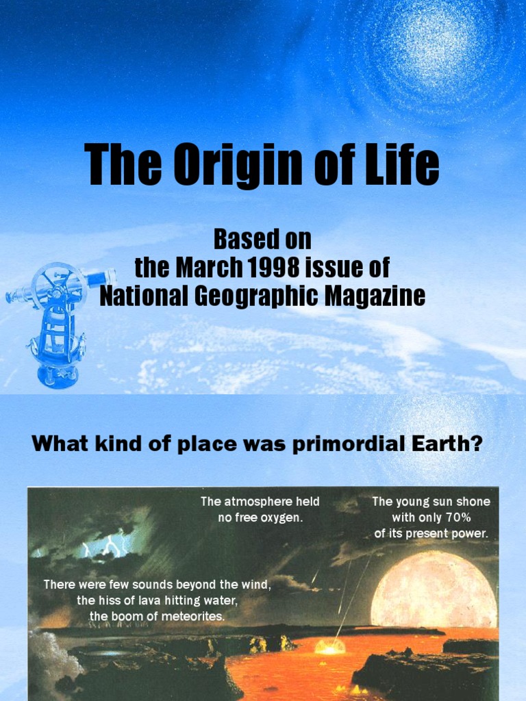 The Origin of Life | PDF | Abiogenesis | Genetics