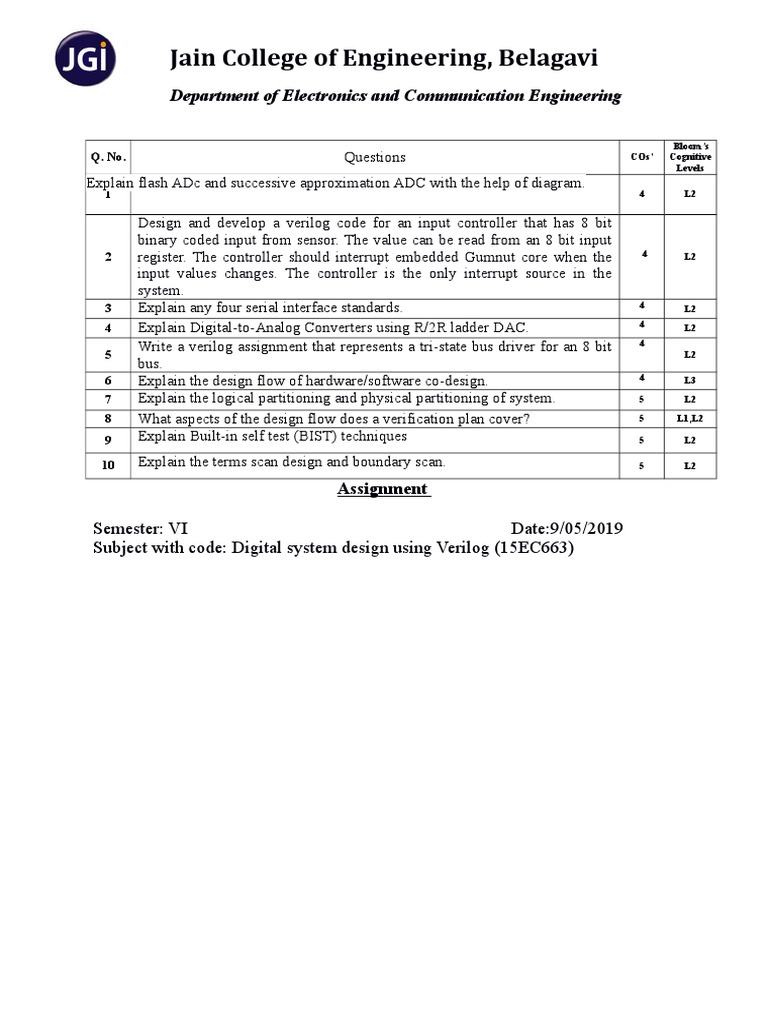 Digital Switching Design Using Verilog Pdf