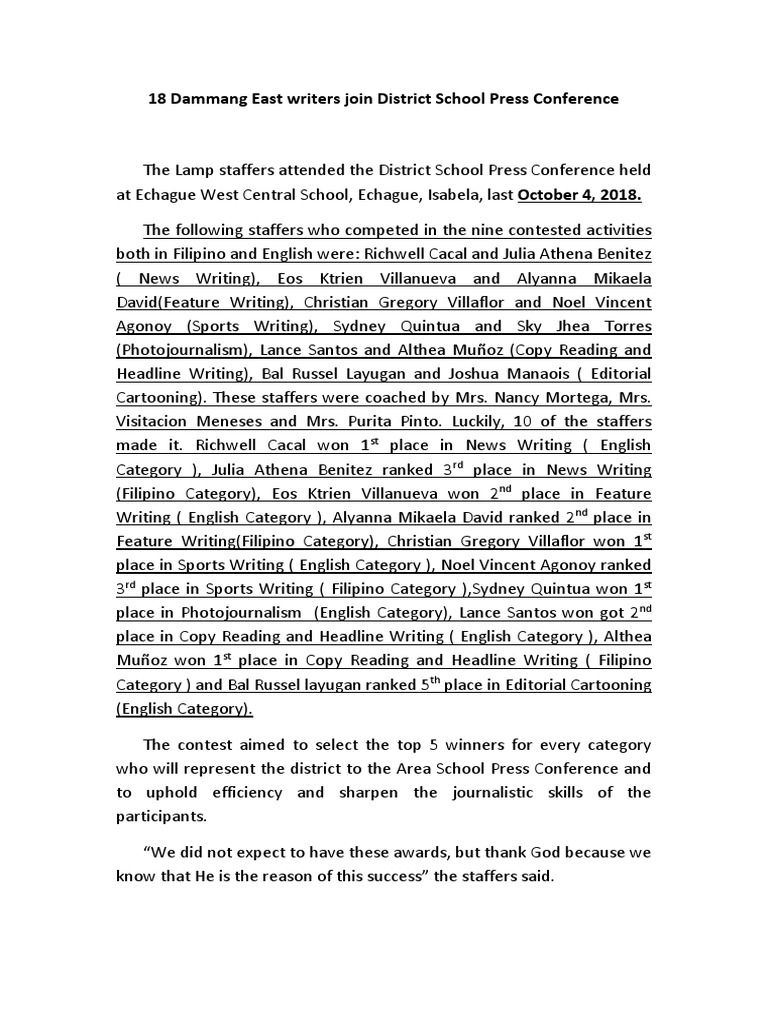 District Press Conference Dees | PDF