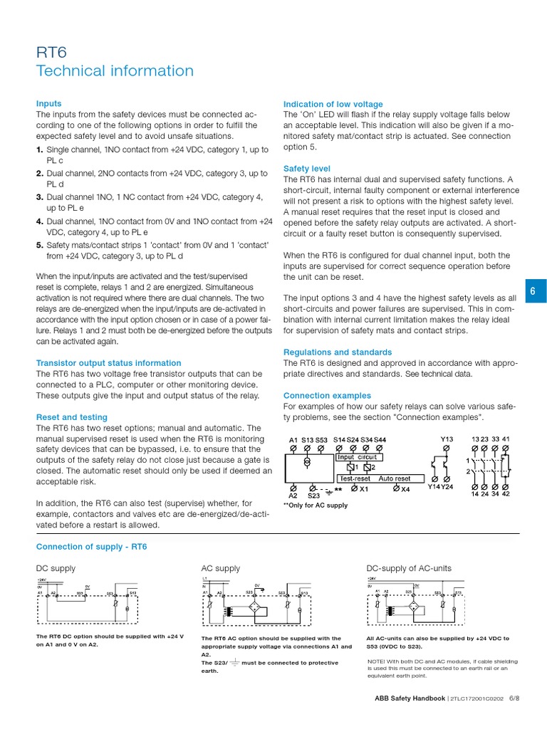 Abb Rt6 Technische Infos en | PDF | Relay | Electrical Components