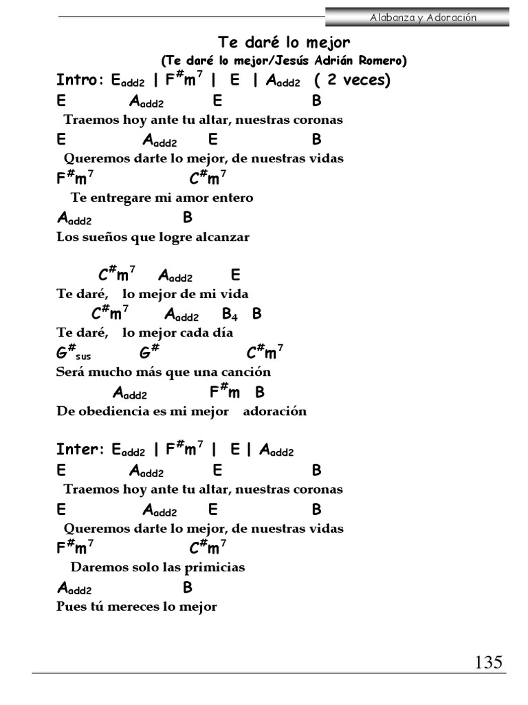 Te Daré Lo Mejor | PDF