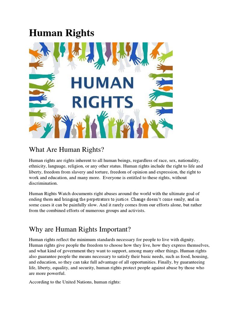 What Are Human Rights? | PDF | Human Rights | Ethical Principles