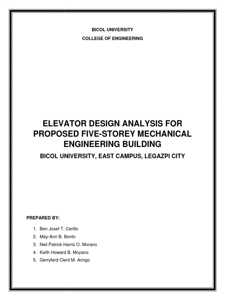 Md2 Elevator Project | PDF | Elevator | Transport