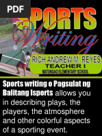 How To Write A Sports Article | PDF | Plain Language | News