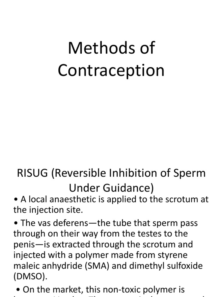 Methods of Contraception | PDF | Birth Control | Methods Of Birth Control