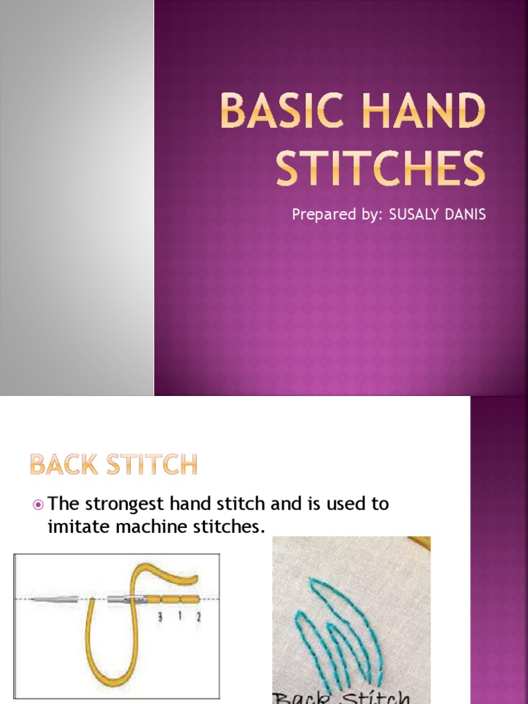 Basic Hand Stitches | PDF | Home & Garden