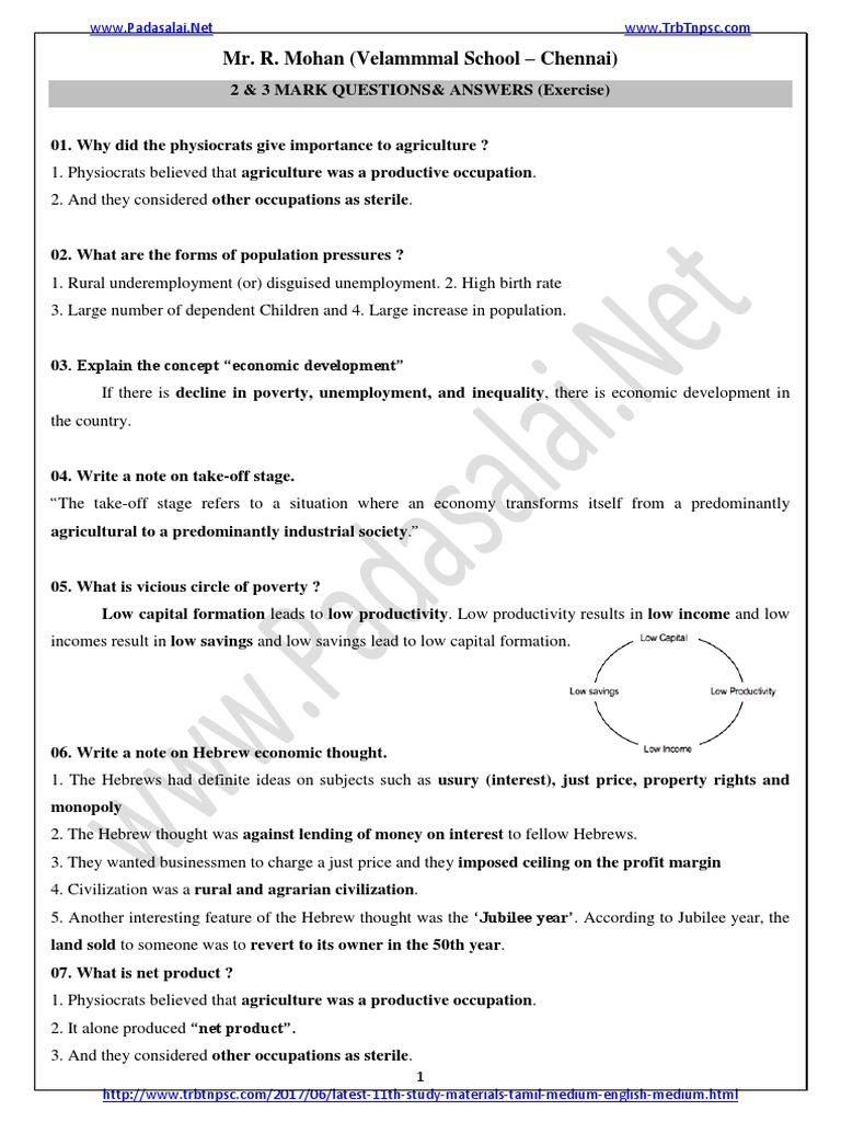 11th Economics Study Material em | PDF | Measures Of National Income ...
