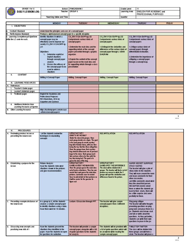 Concept Paper WEEK 2 | PDF | Concept | Differentiated Instruction