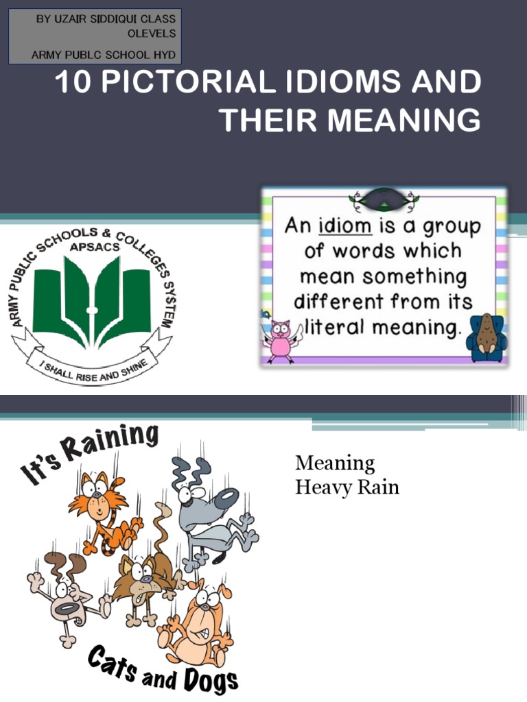 10 Pictorial Idioms and Their Meaning | PDF