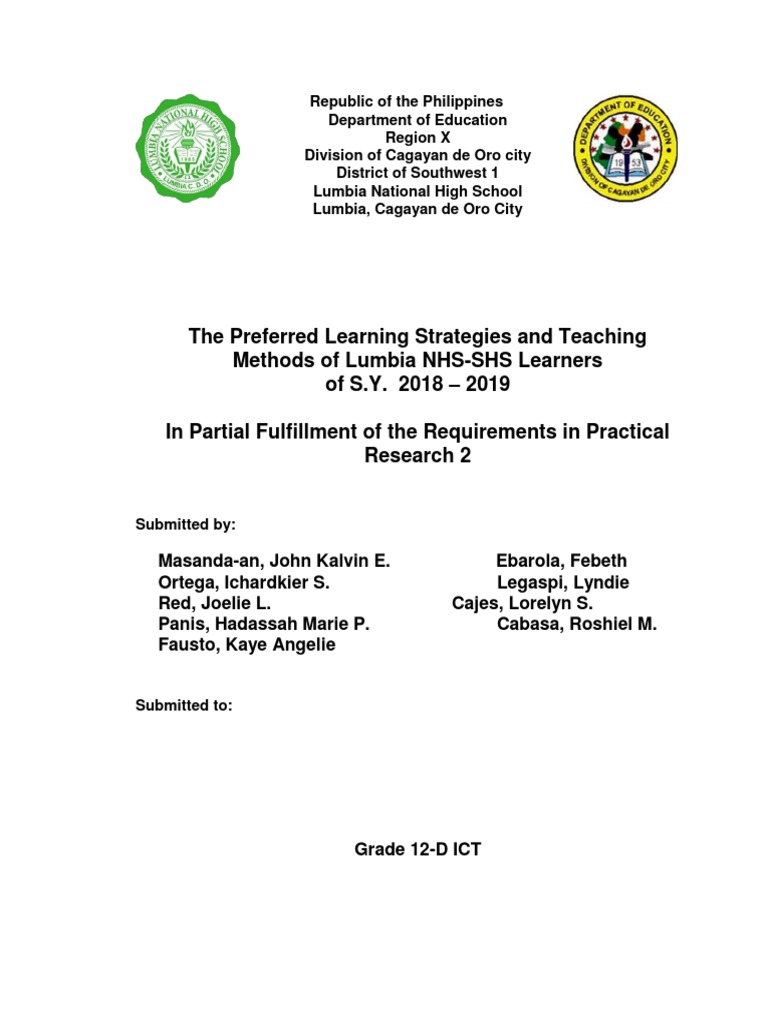 Research Paper Grade 12 | PDF | Teaching Method | Educational Technology
