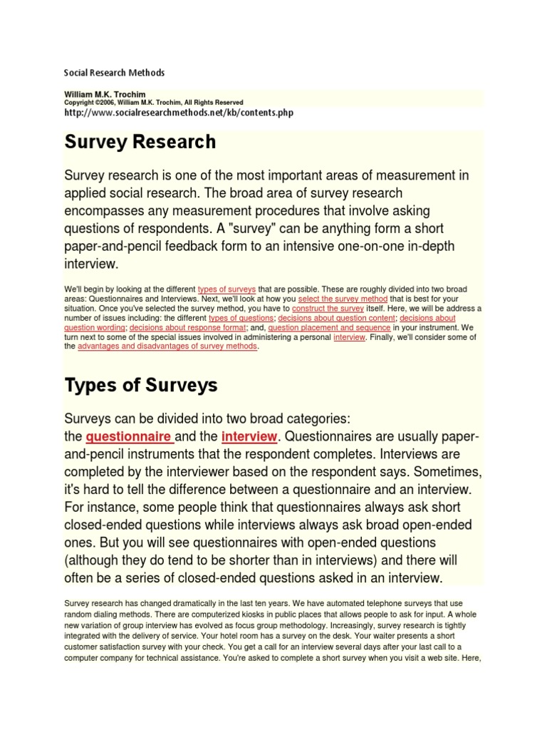 Survey Research | PDF | Survey Methodology | Question