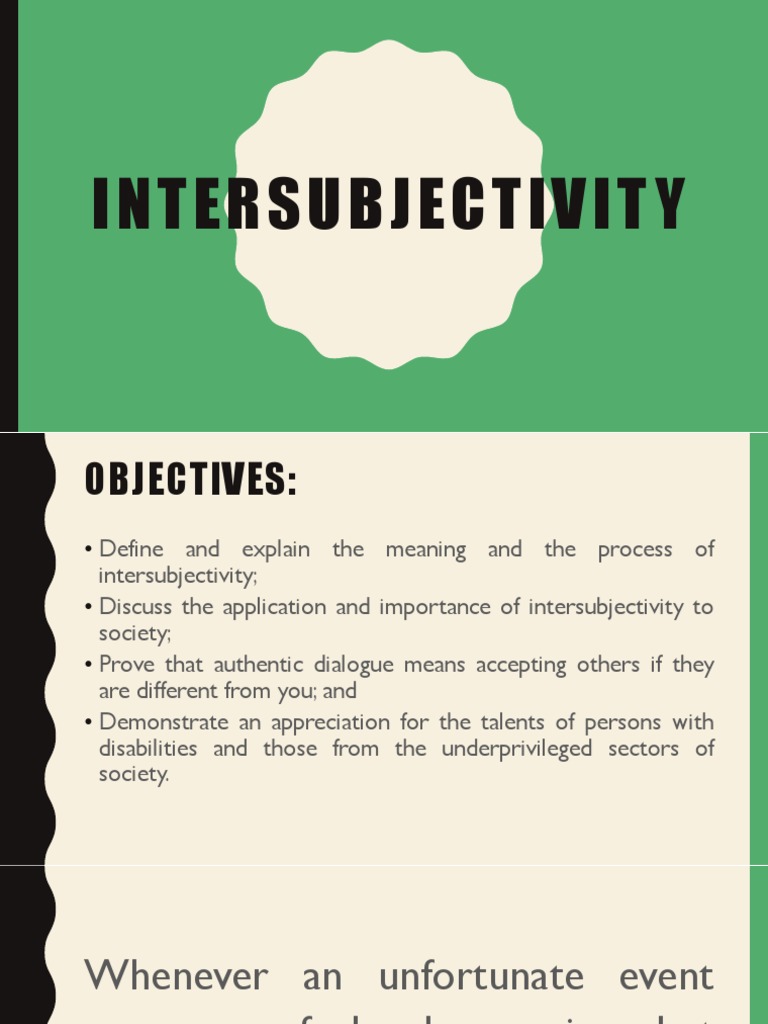 INTERSUBJECTIVITY | Experience | Self