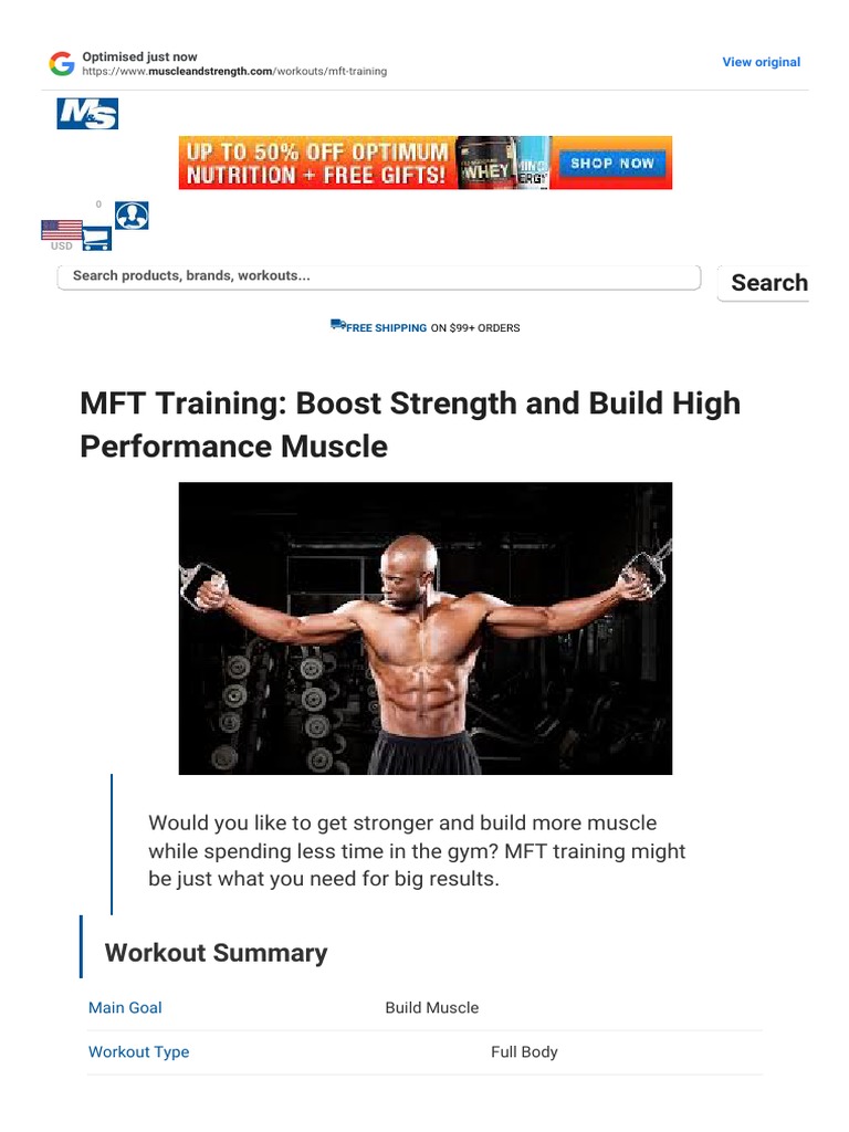 MFT Training: Boost Strength and Build High Performance Muscle | PDF ...