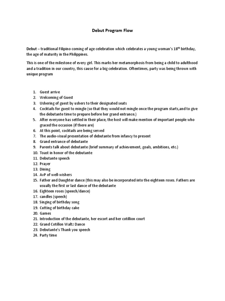 Debut Program Flow | PDF