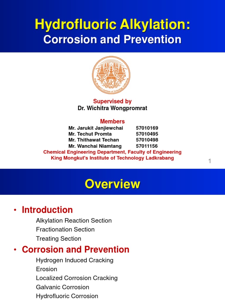 Hydrofluoric Alkylation:: Corrosion and Prevention | PDF | Corrosion ...