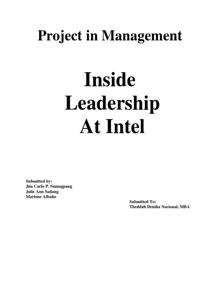 Inside Intel's Leadership Evolution | PDF | Intel | Leadership