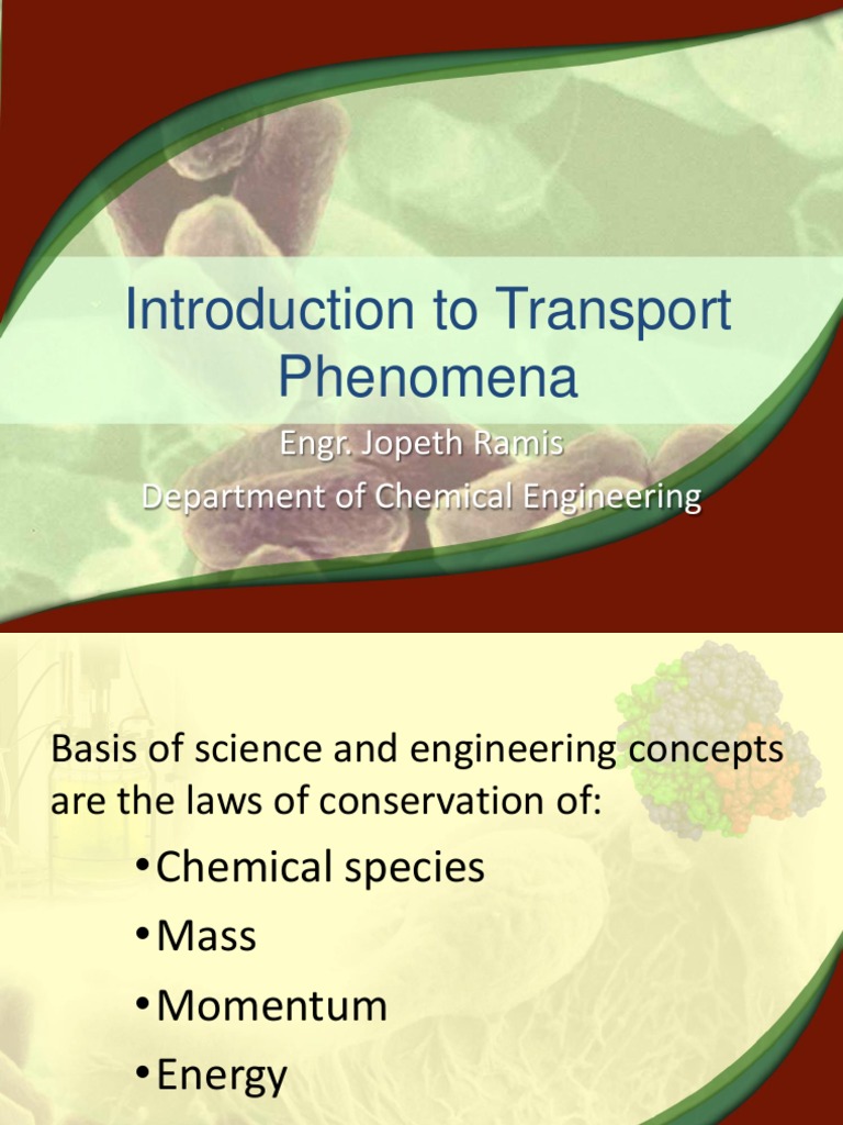 Introduction To Transport Phenomena | PDF