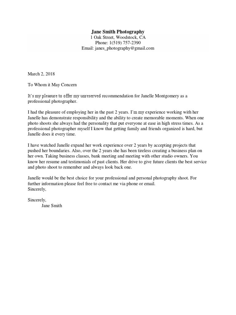 Recomandation Letter | PDF