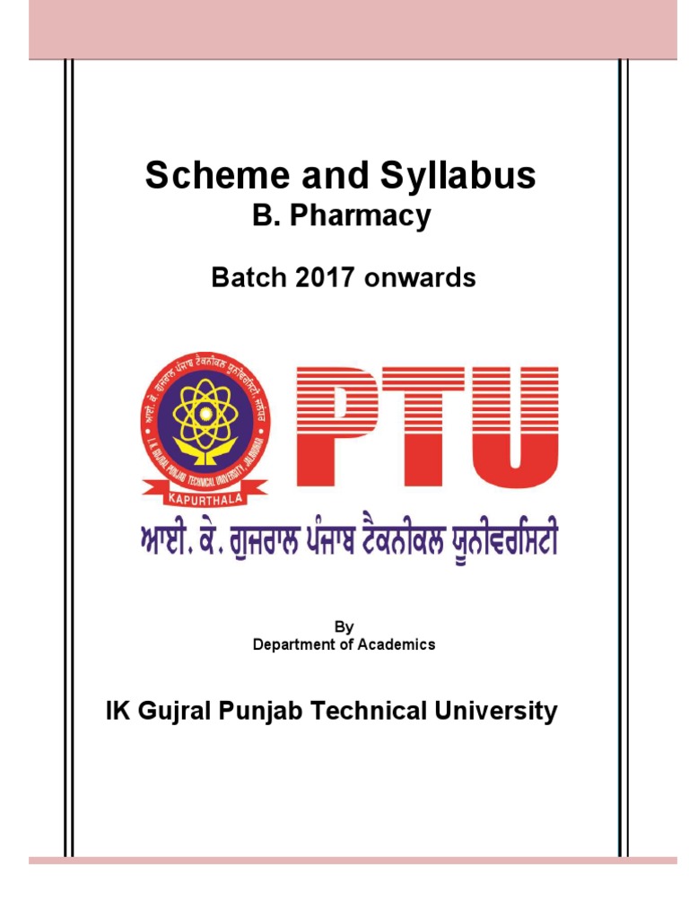 B Pharmacy Syllabus Batch 2017 | PDF | Titration | Chemistry