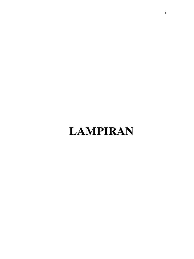 Contoh Lampiran Proposal | PDF