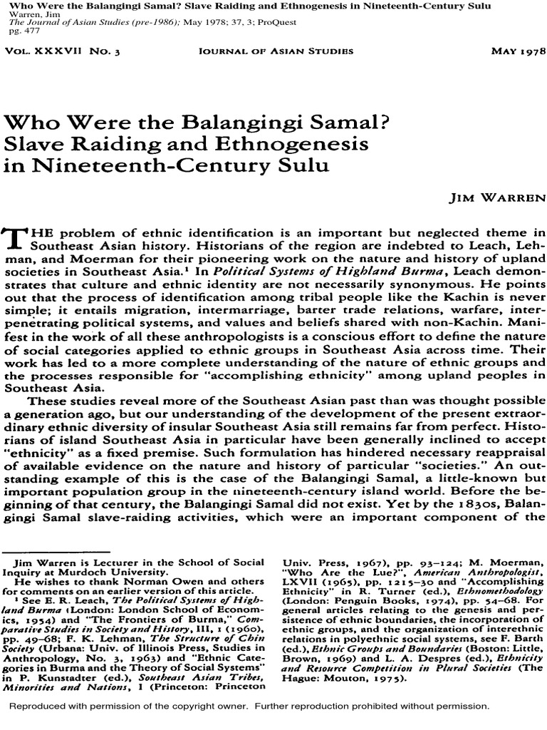 Who Were The Balangingi Samal | PDF