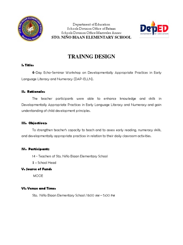 Elln Training Design | PDF