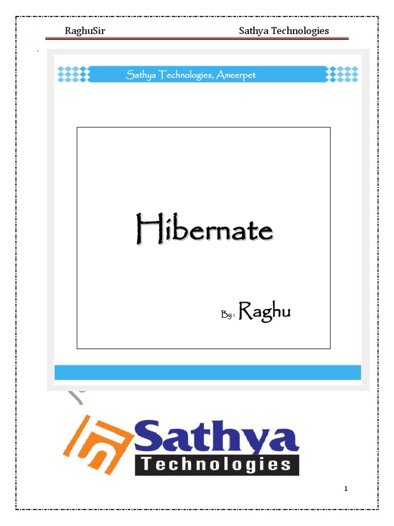 Hibernate by Raghu Sir | PDF | Class (Computer Programming ... Hibernate by Raghu Sir | PDF | Class (Computer Programming ...
