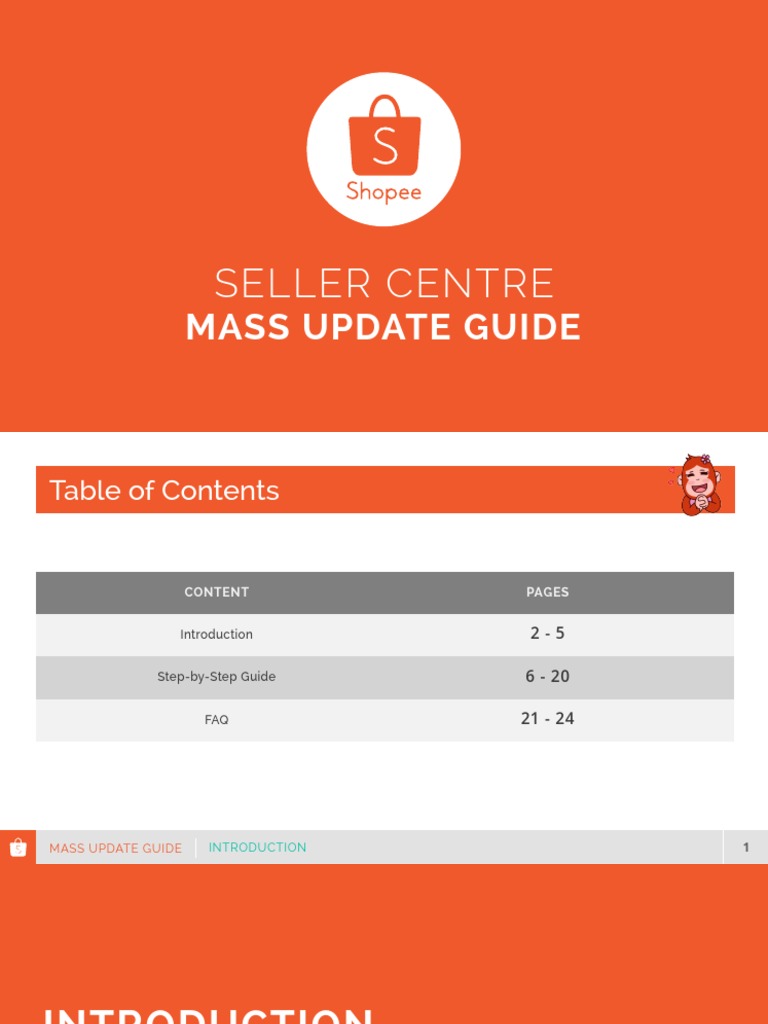 Shopee Mass Update Guide for Sellers | PDF | Microsoft Excel | Computing