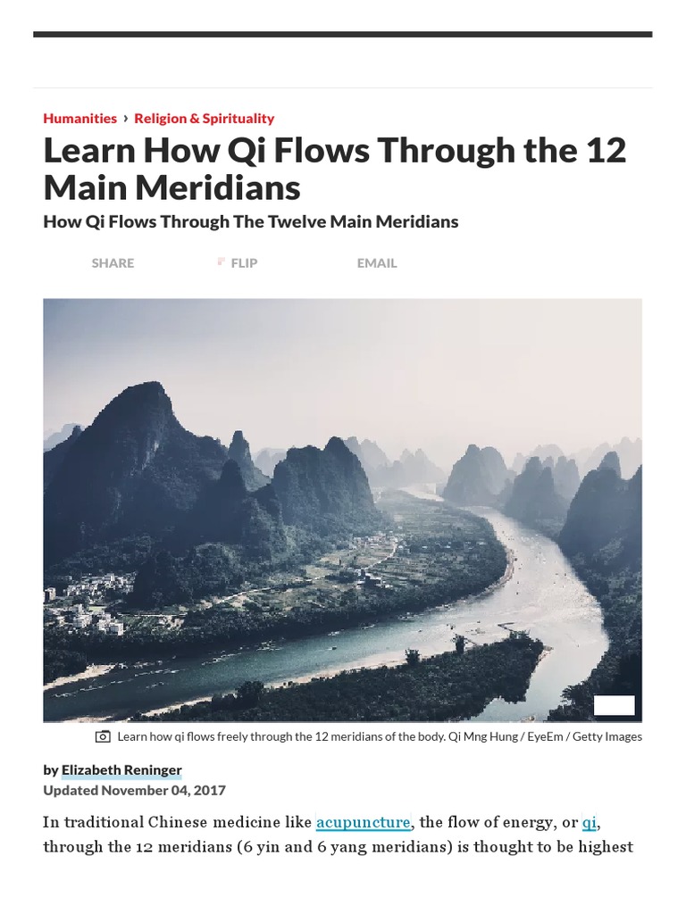 Chart of The Acupuncture Meridian Clock PDF | PDF | Meridian (Chinese ...