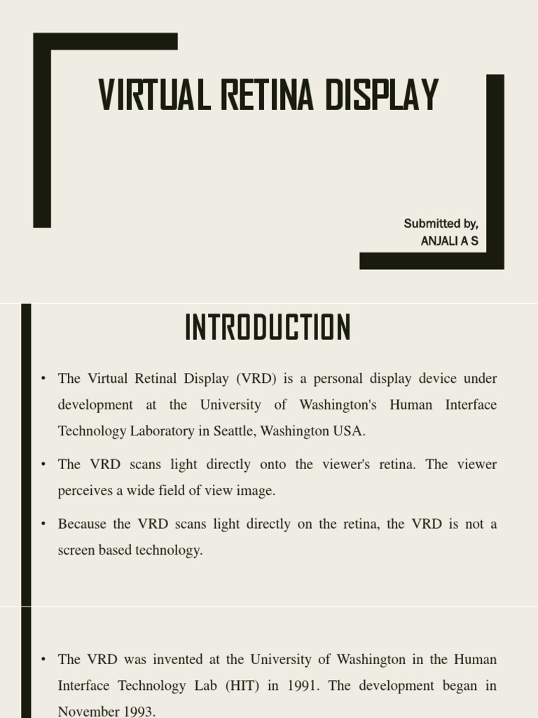 Virtual Retina Display | PDF