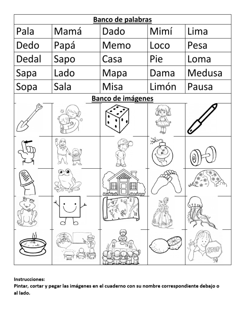 Banco de Palabras para Primer Grado | PDF
