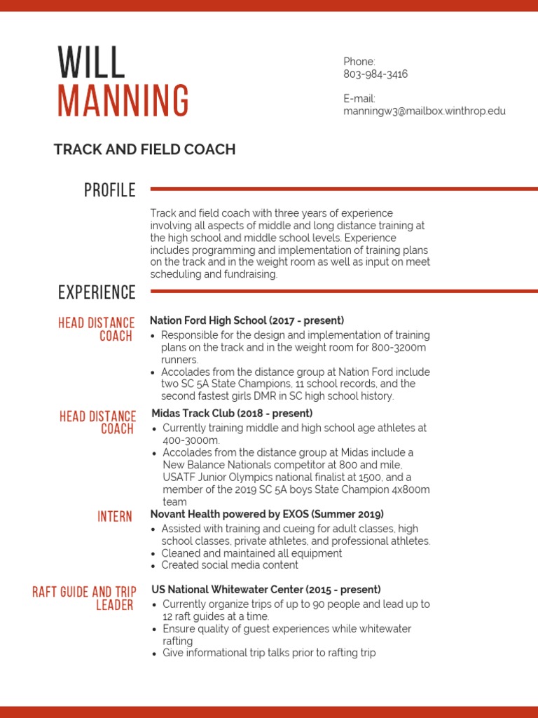 Infographic Resume Updated WM | PDF | Track And Field | Sports