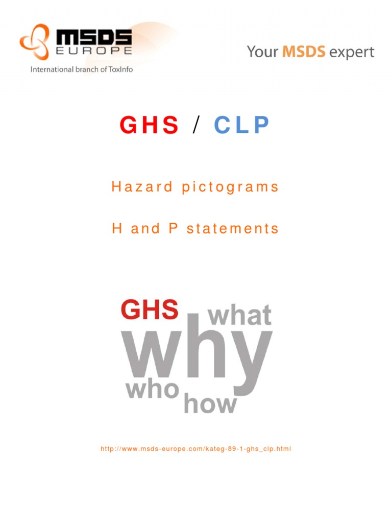 GHS CLP Hazard Pictograms, H and P Statements | PDF | Fires | Explosion