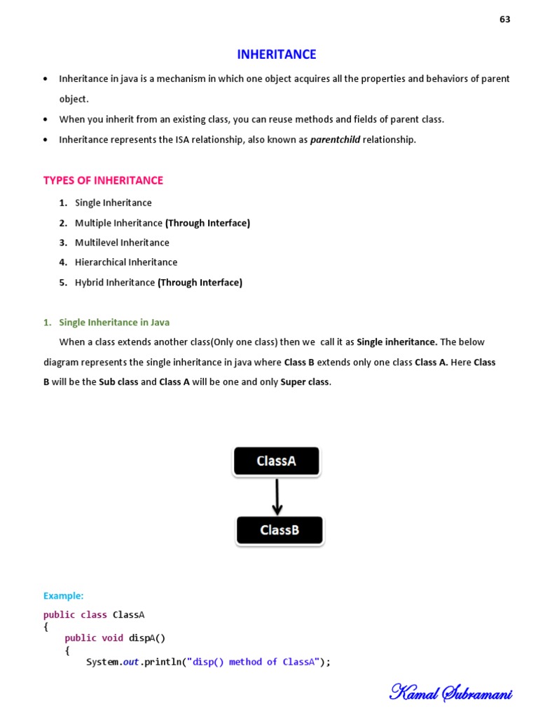 Inheritance 1 | PDF | Inheritance (Object Oriented Programming) | Class ...