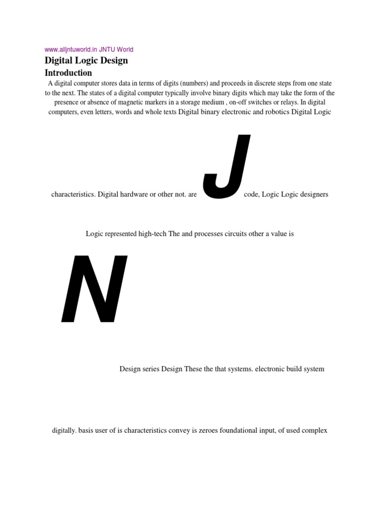 Digital Logic Design | PDF | Digital Electronics | Binary Coded Decimal