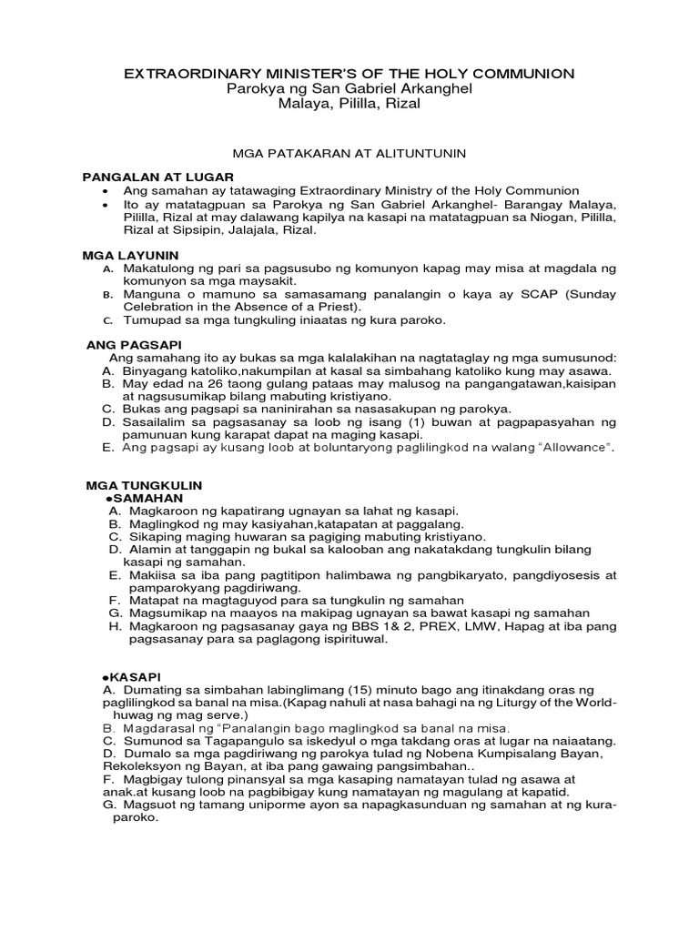 Patakaran at Alituntunin | PDF